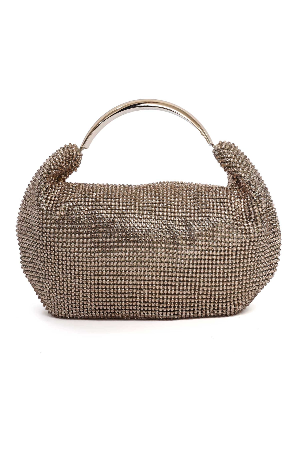 EMBELLISHED ARC CLUTCH-GOLD – Almas